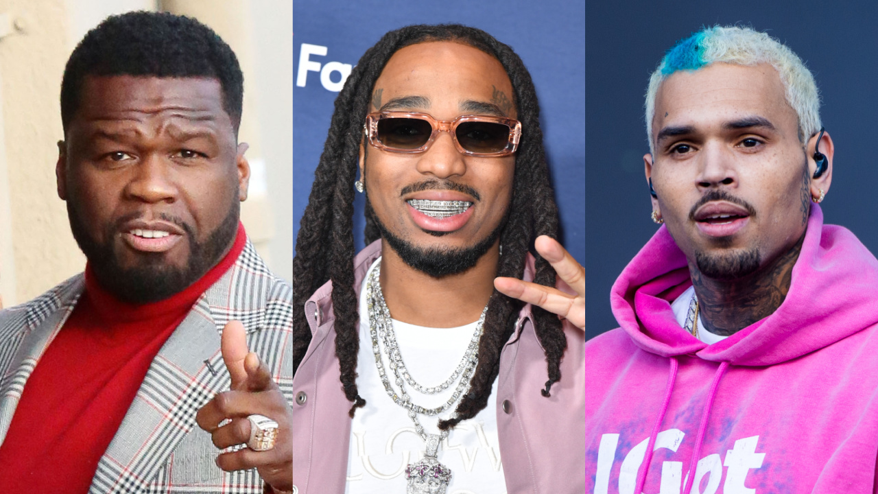 50 Cent Pressures Quavo To Return Fire After Chris Brown's Brutal Diss ...