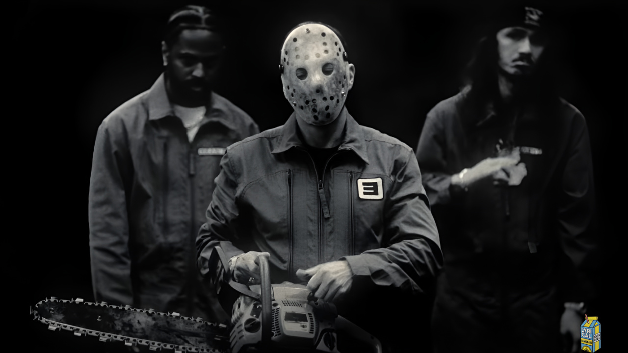 Eminem Dusts Off Chainsaw & Hockey Mask In 'Tobey' Video With Big Sean ...