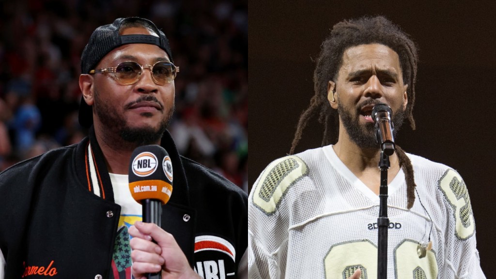 Carmelo Anthony Debates Whether J. Cole Is A Top 10 Rapper Of All Time ...