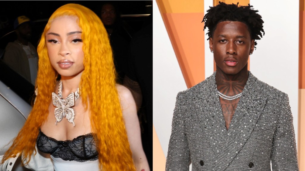 Ice Spice & Rumored Boyfriend Sauce Gardner Have Awkward Kiss Cam Moment - HipHopDX