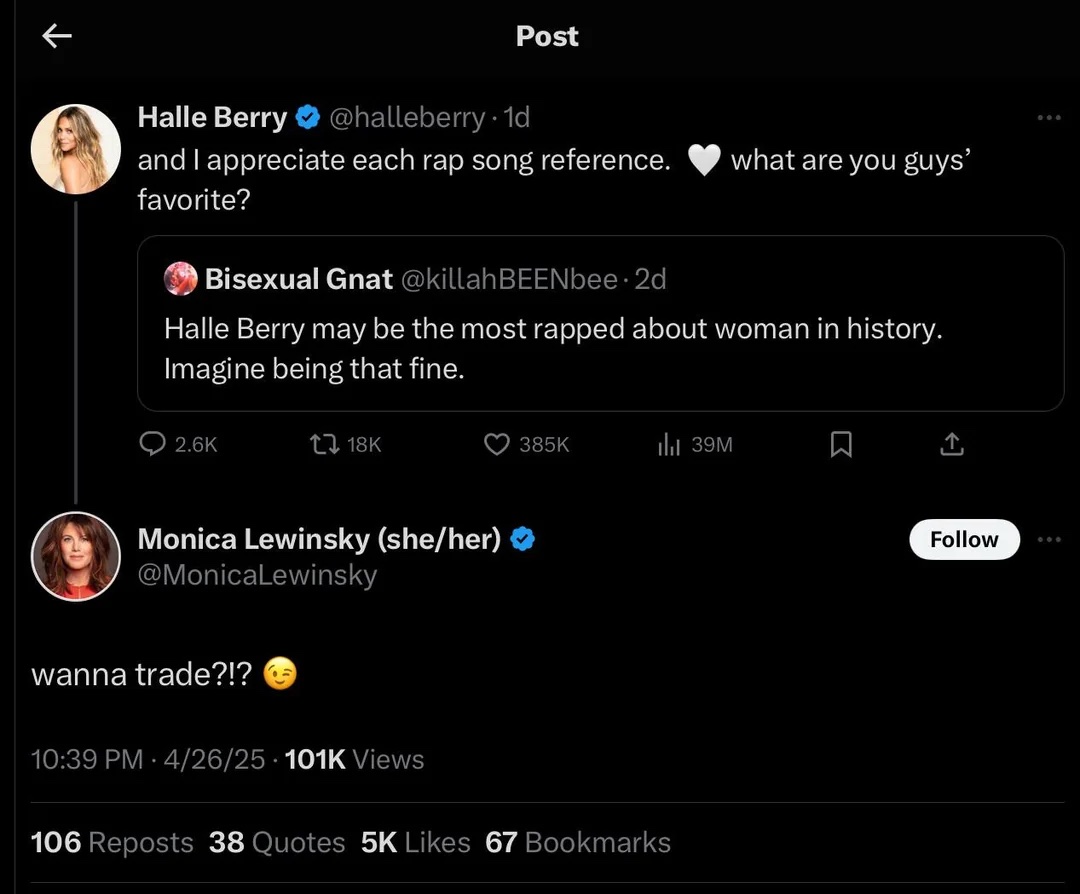 Halle Berry & Monica Lewinsky Respond To Being Frequently Referenced In ...